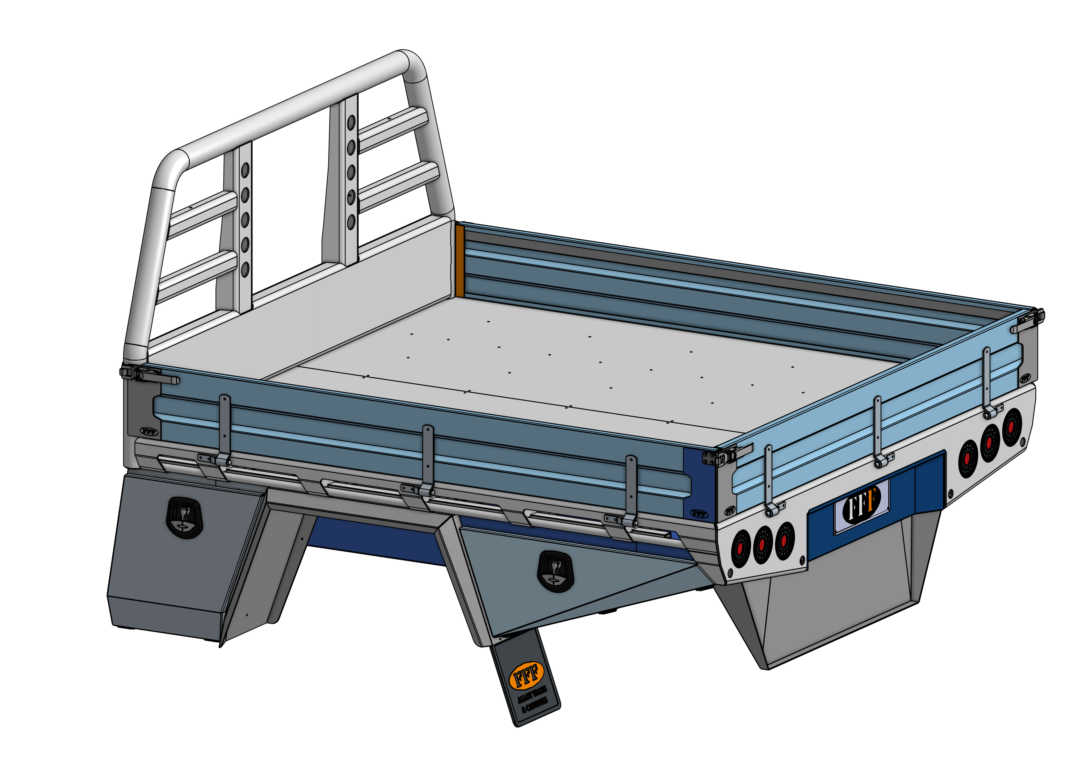 FFF Dual Cab Alloy Tray - Ram – Full Forced Fabrication